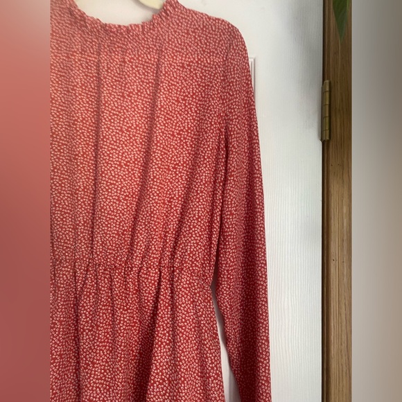 Dresses | Vintage Thrifted Dress Muted Red Dress Cheetah Print With ...